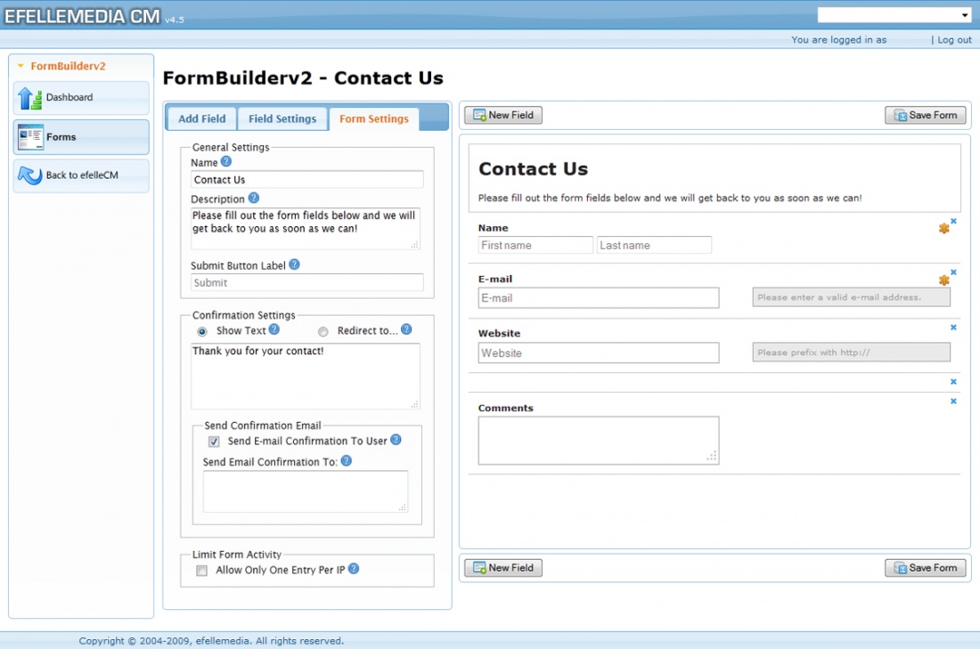 Form Builder (v2) - efelleWiki