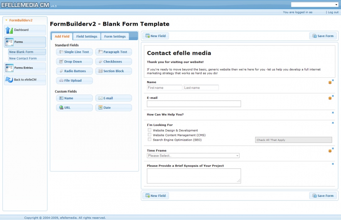 Form Builder (v2) - efelleWiki