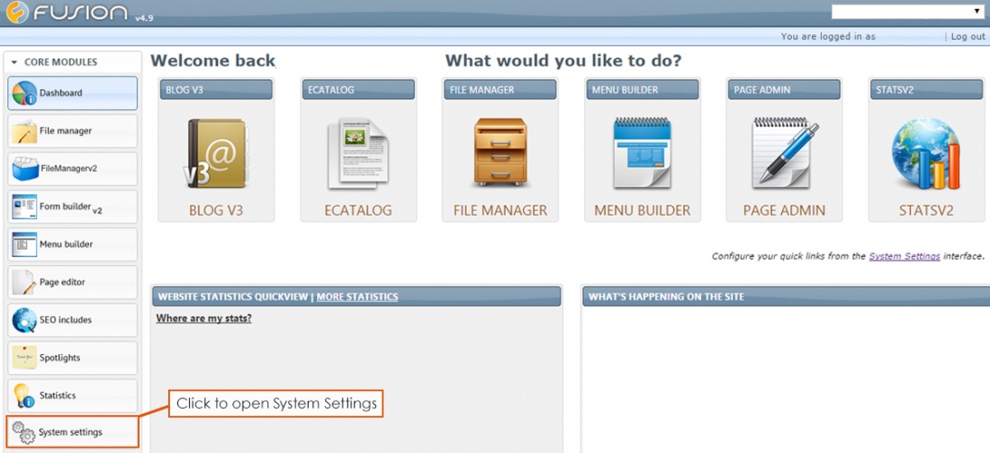 System Settings - efelleWiki